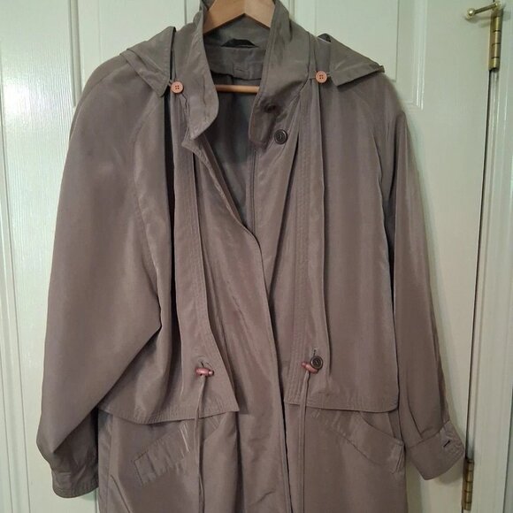 Utex | Jackets & Coats | Utex Womens Sz S Tanbeige Hooded Raincoat ...